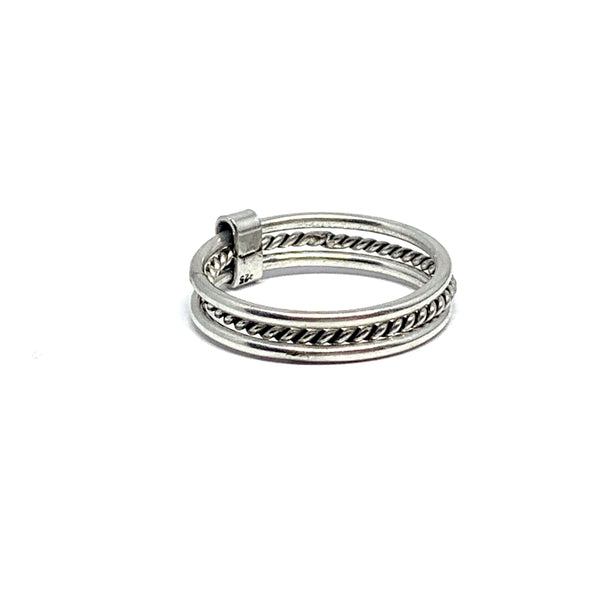 THE STERLING SILVER TRIPLE STACK RING - Contagious Designs